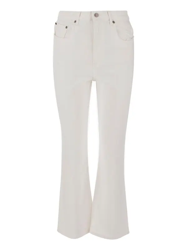 Tory Burch Stretch Cotton Denim Jeans - White