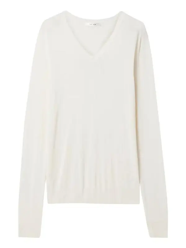 THE ROW Katarina Jersey Sweater - Ivory