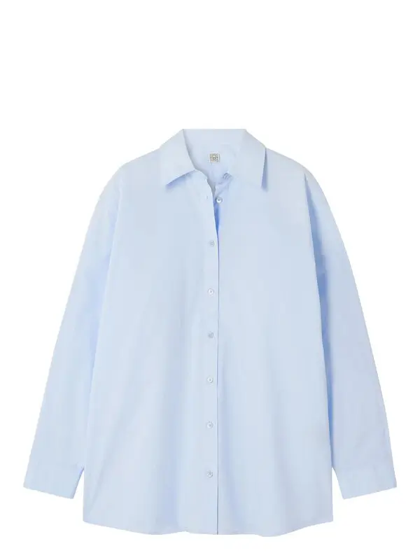 TOTEME Organic Cotton Poplin Shirt - Blue