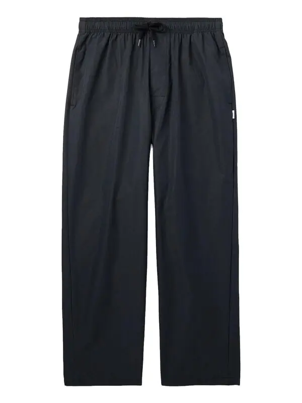 WTAPS Tapered Cotton-blend Drawstring Trousers - Black