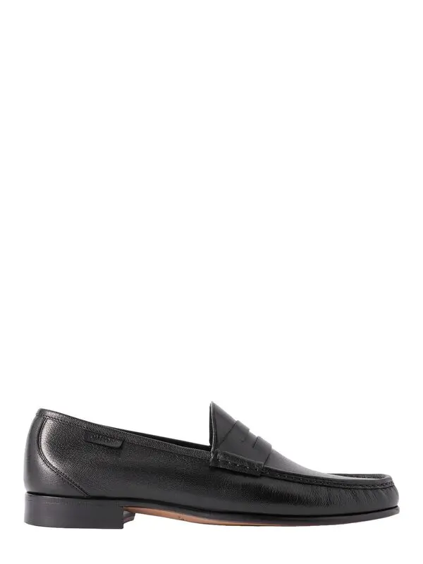 TOM FORD York Full-grain Leather Penny Loafers - Black