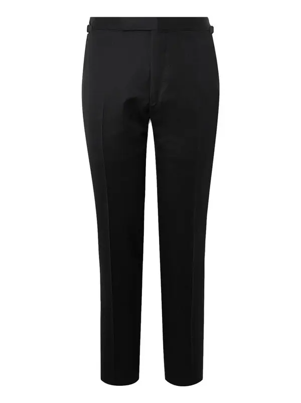 TOM FORD Shelton Slim-fit Tapered Trousers - Black
