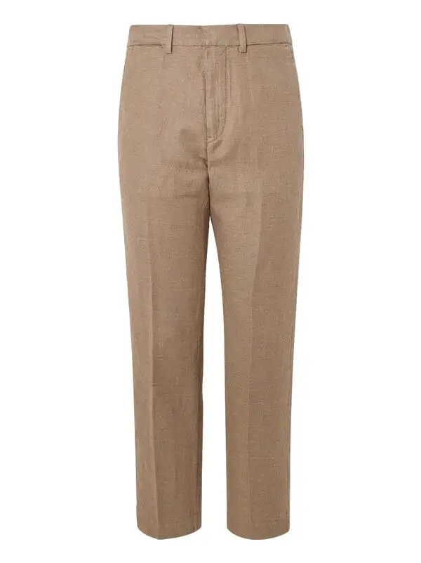 Ralph Lauren Slim-fit Straight-leg Puppytooth Trousers - Brown