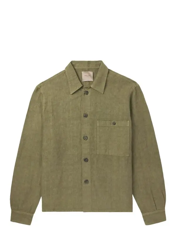 FEDERICO CURRADI Linen Overshirt - Green