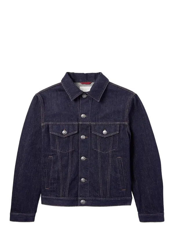 Brunello Cucinelli Denim Trucker Jacket - Blue
