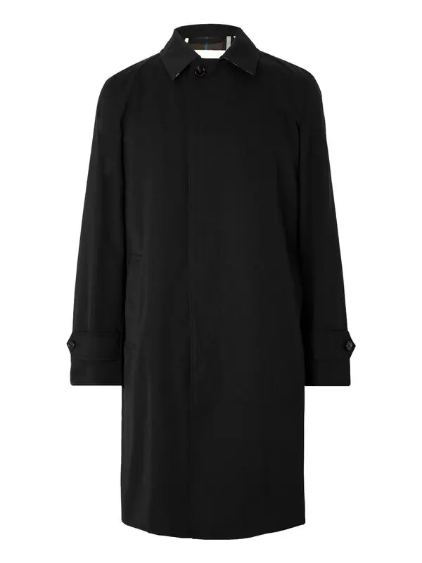 Burberry Cotton-gabardine Trench Coat - Black