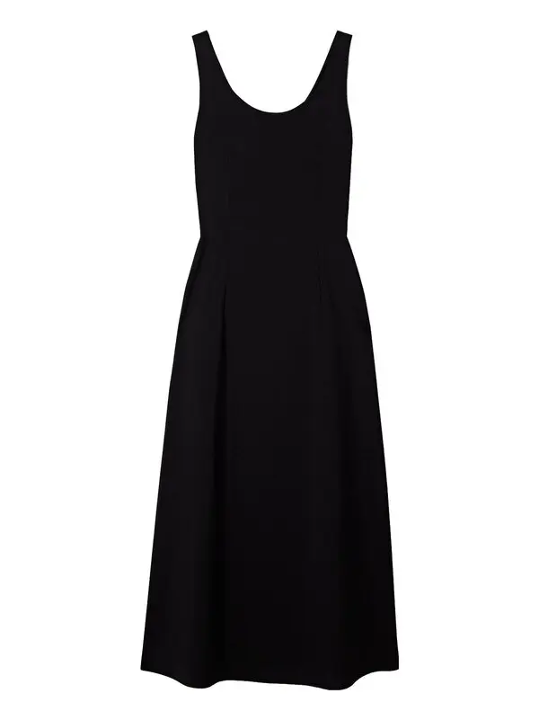 THE ROW Teza Wool Maxi Dress - Black