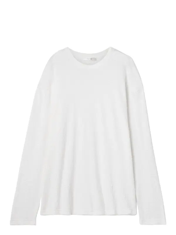 THE ROW Kabira Oversized Brushed Cotton-jersey T-shirt - White