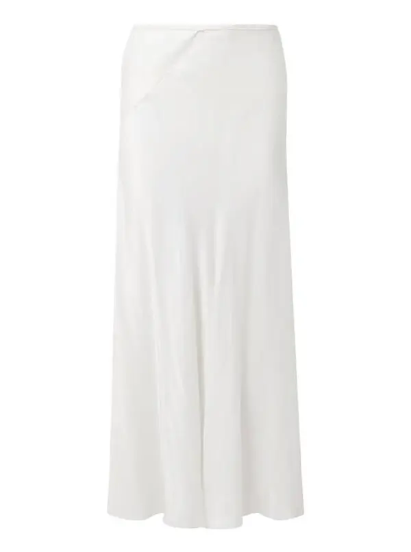 THE ROW Luce Washed-satin Maxi Skirt - Off-white