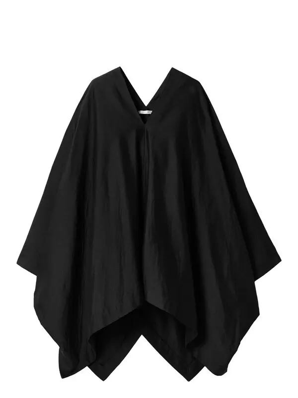 THE ROW Cedar Oversized Poncho - Black