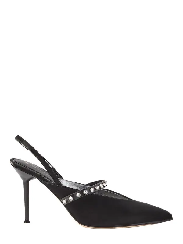 Alexander McQueen Revel Embellished Slingback Pumps - Black