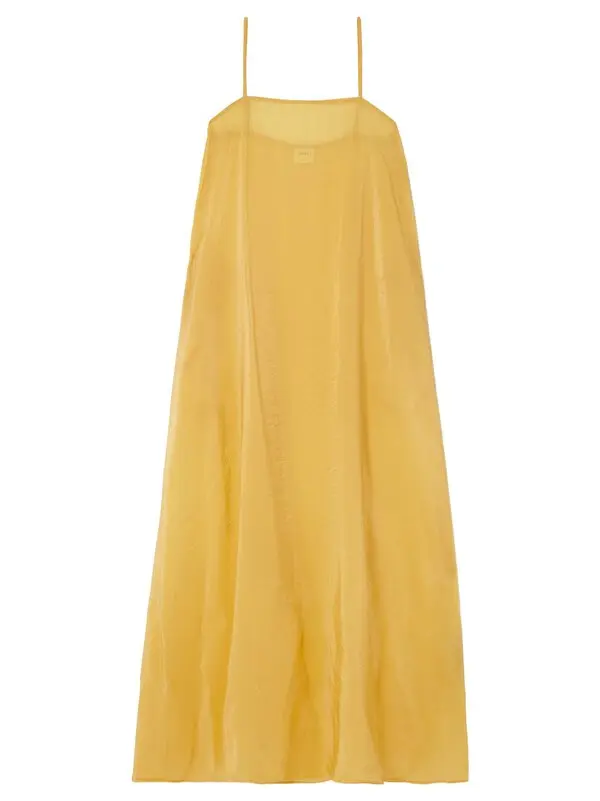 LESET Lana Satin Maxi Dress - Yellow