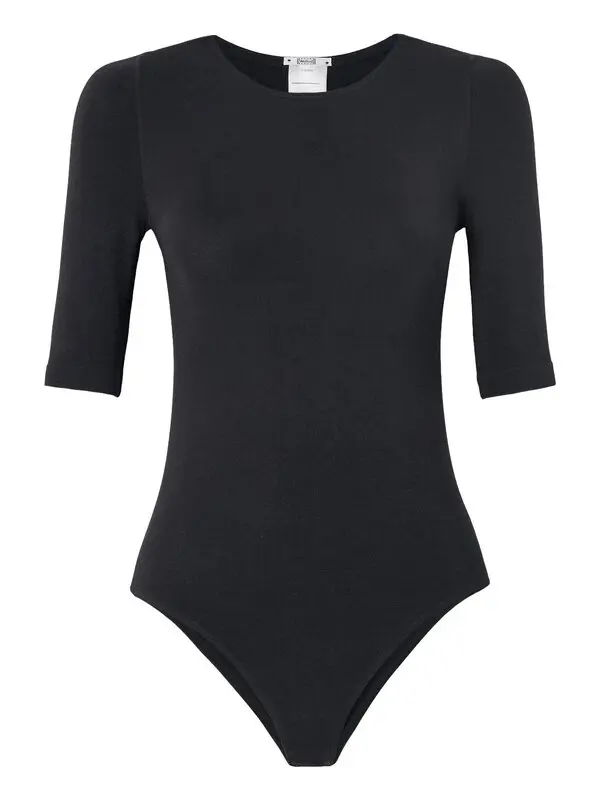 Wolford Bahamas Elbow-sleeve Bodysuit - Black