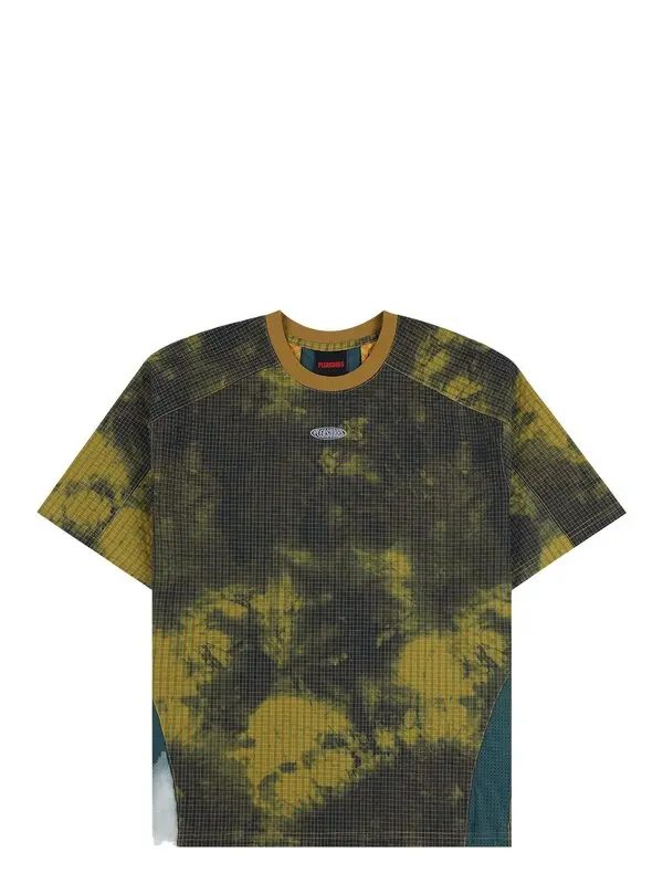 PLEASURES Oval Tech Shirt /green - Yellow