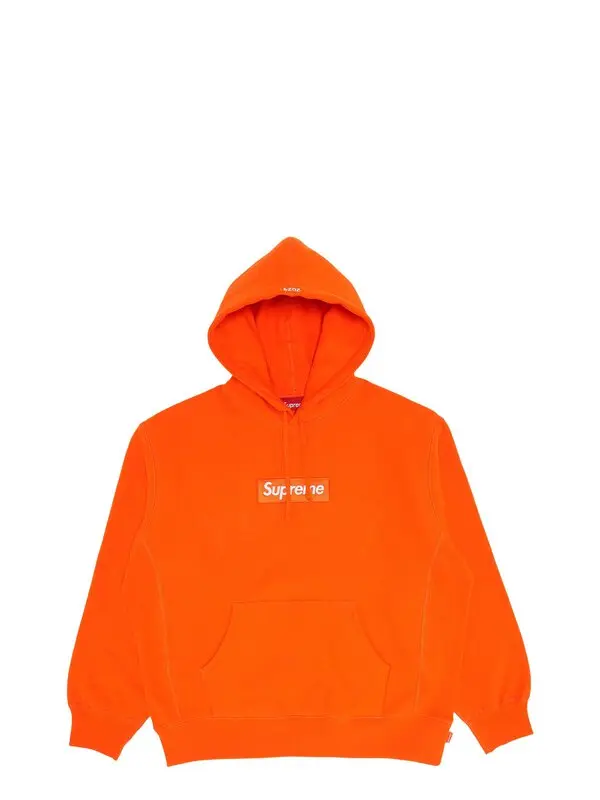 Supreme Box Logo Hooded Sweatshirt - Orange