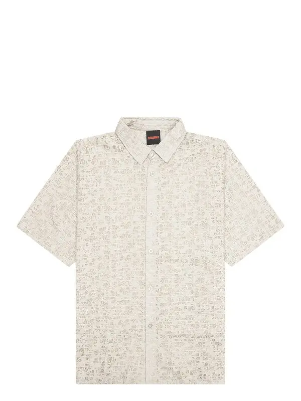 PLEASURES Lacy Button-down Shirt - Tan