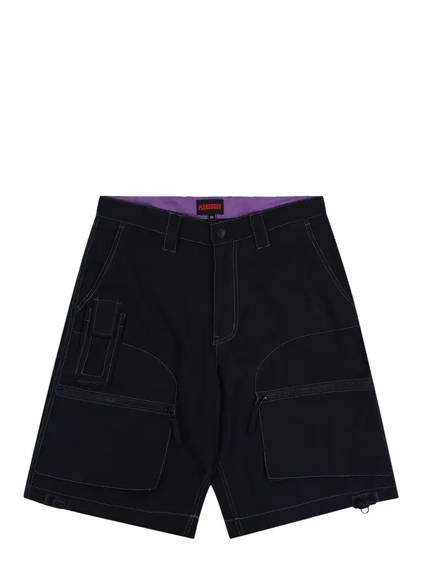 PLEASURES Raider Cargo Shorts - Black