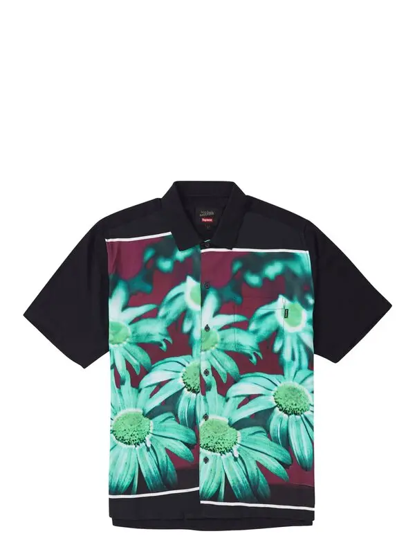 Supreme X Jean Paul Gaultier Block Print Rayon Shirt - Black
