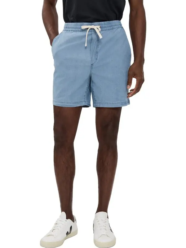 Marine Layer Saturday Seersucker Shorts - Light Indigo