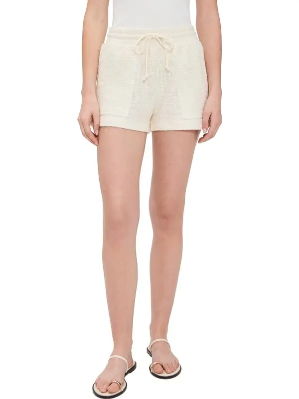 Z Supply Textured Knit Drawstring Shorts - Natural