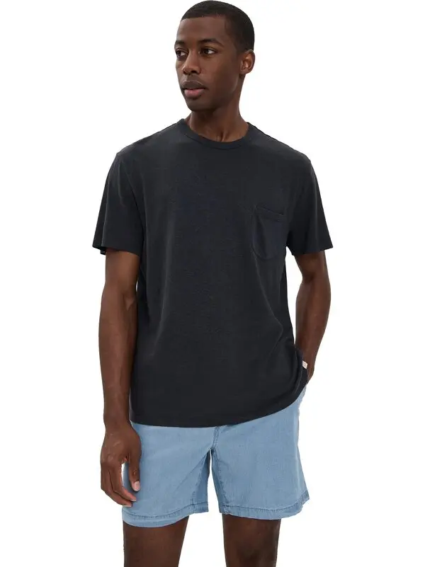 Marine Layer Relaxed Hemp Cotton Tee - Faded Black