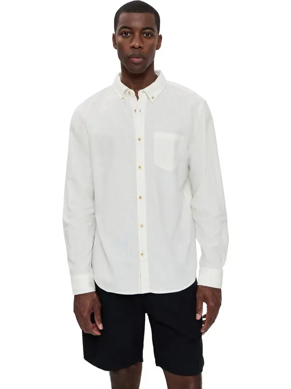 Marine Layer Better-than-linen Shirt - White