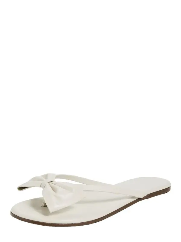 Tkees Lily Bow Flip Flops - Cream