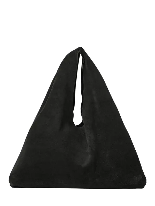 THE ROW Small Bindle Suede Bag - Black