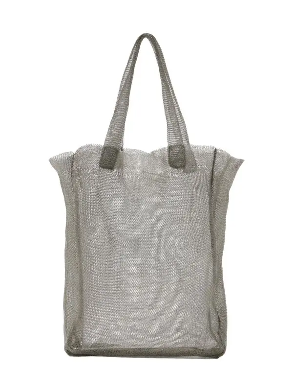 THE ROW Imogen Knit Mini Tote - Silver