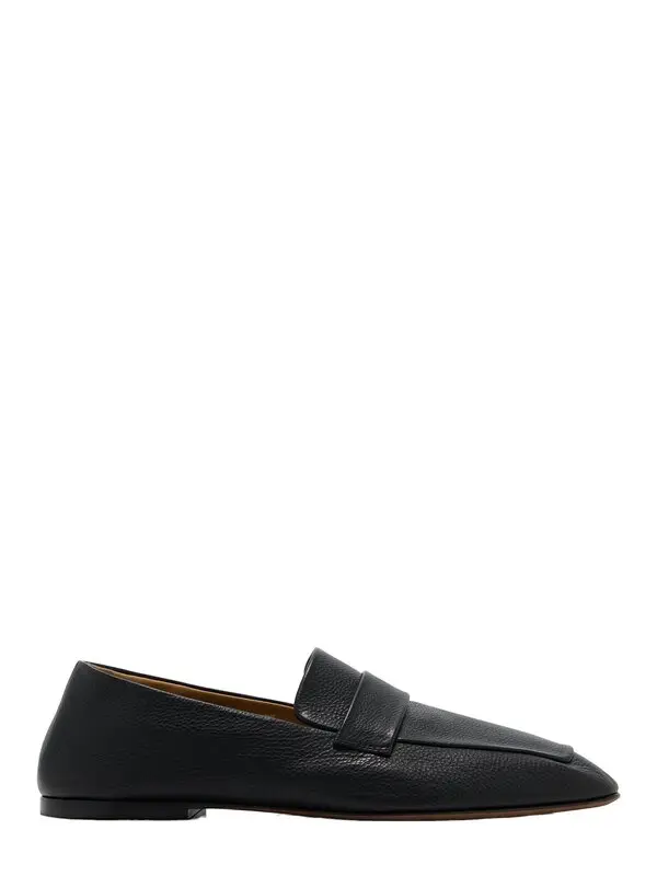 THE ROW Leather Loafers - Black