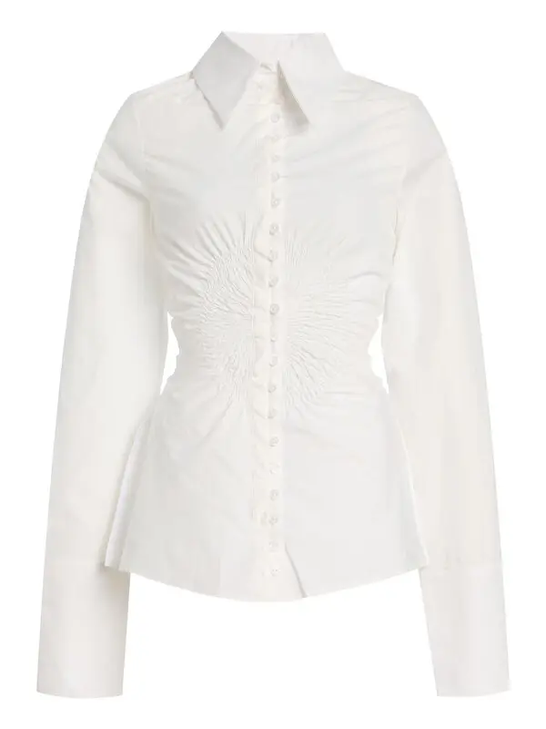 S.S.DALEY Eva Cotton-poplin Shirt - White