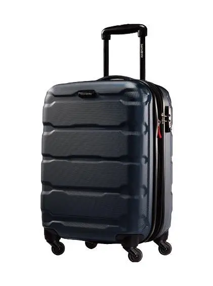 SAMSONITE Omni Pc Checked-medium 24-inch Hardside Expandable Luggage With Spinner Wheels - Navy