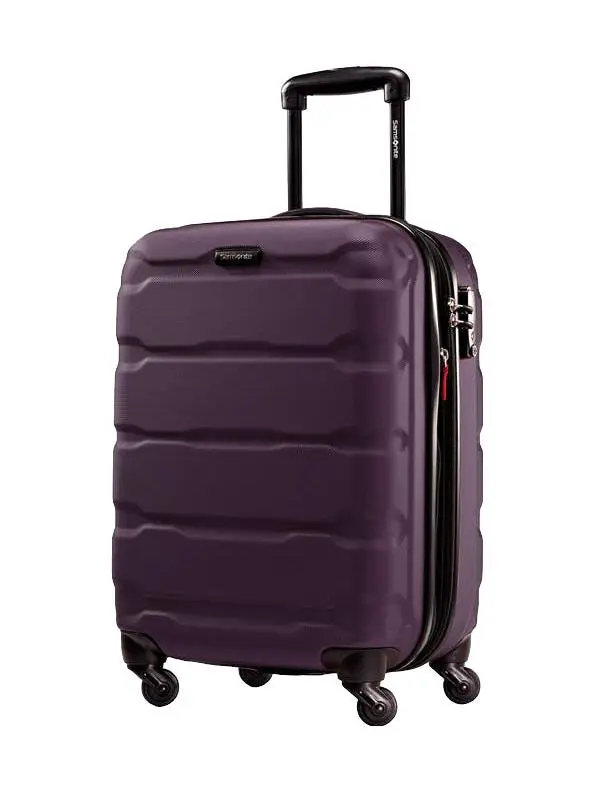 SAMSONITE Omni Pc Checked-medium 24-inch Hardside Expandable Luggage With Spinner Wheels - Purple