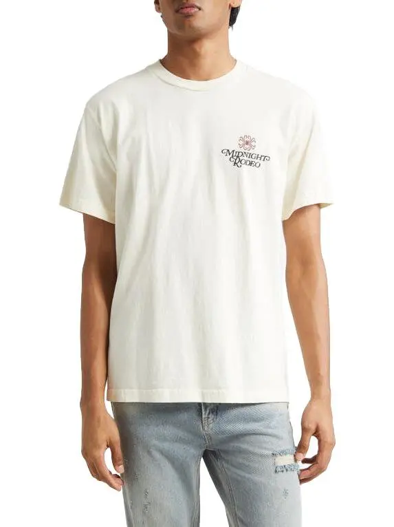 MIDNIGHT RODEO Riders Graphic T-shirt - Cream
