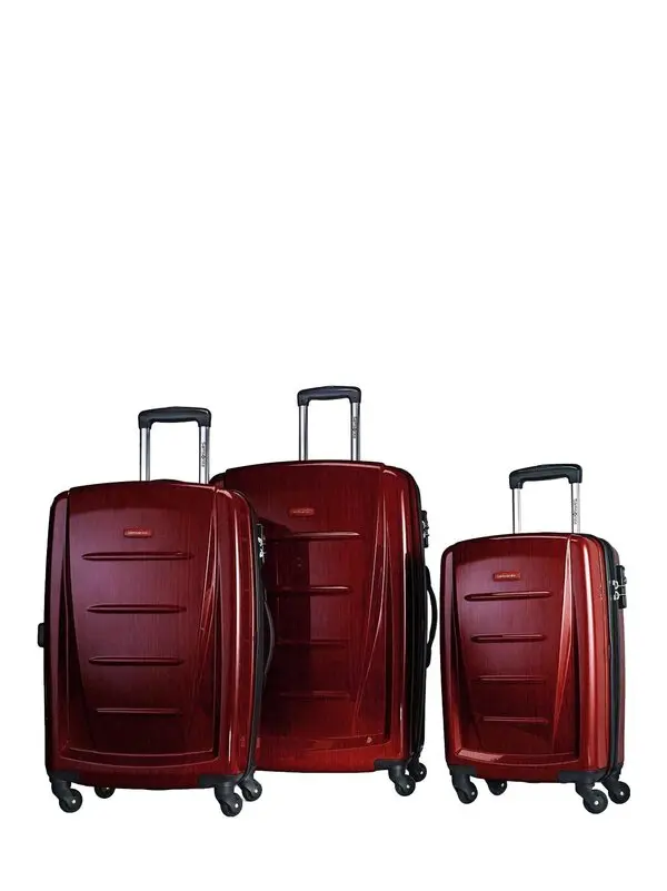 SAMSONITE 3-piece Hardside Luggage Set With Spinner Wheels - Burgundy
