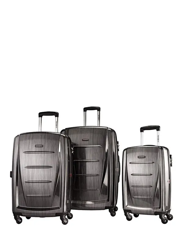 SAMSONITE 3-piece Hardside Luggage Set With Spinner Wheels - Charcoal