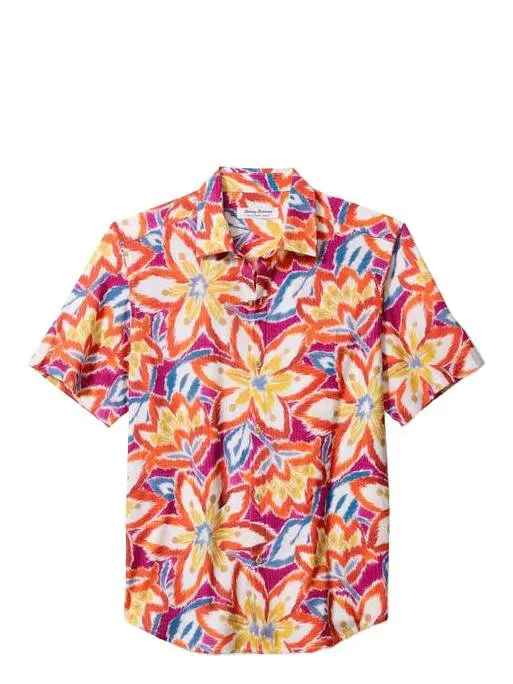 Tommy Bahama Bahama Coast Flora Fusion Islandzone® Short Sleeve Button-up Shirt - Gem Berry