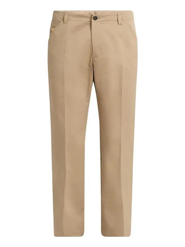 Versace Slim Twill Trousers - Beige