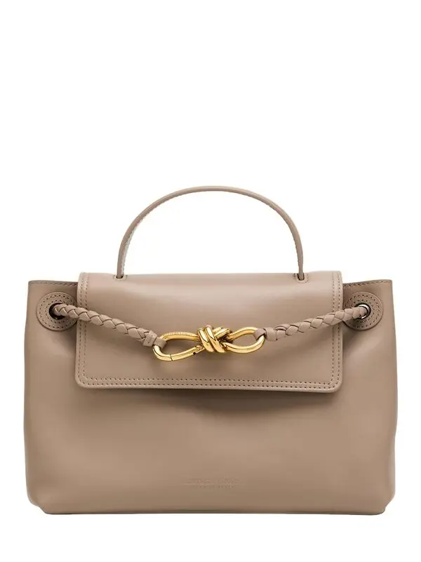 Bottega Veneta Ciao Ciao Small Calfskin Leather Crossbody Bag - Limestone