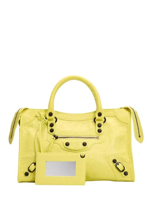 Balenciaga Le City Small Leather Top-handle Bag - Lemon