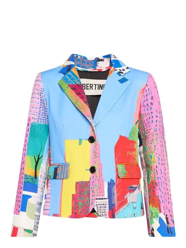 Libertine Nyc Print Single-breasted Short Jacket - Mltpat