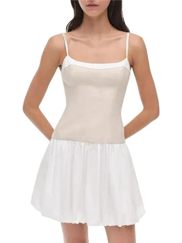 Simkhai Fifi Sleeveless Mini Bubble Dress - Sand Multi