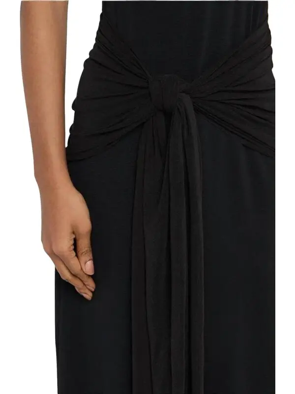 JBQ Rory Tie-front Midi Dress - Black