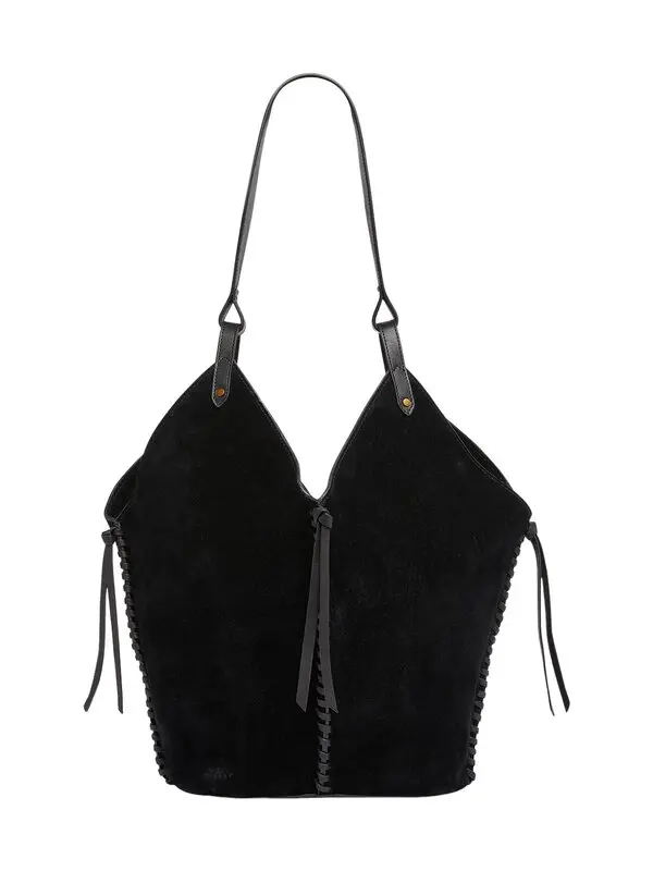 Isabel Marant Tampa Woven Suede Tote Bag - Black