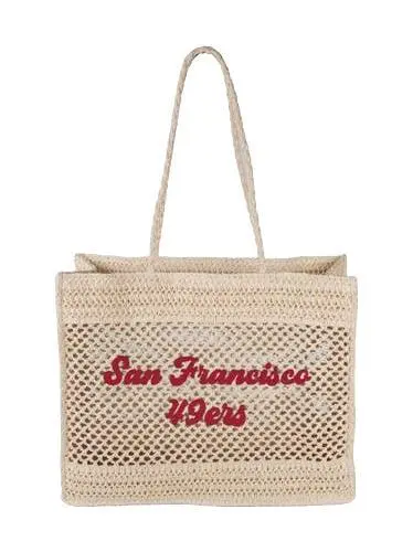 LOGO BRANDS San Francisco 49ers Coastal Tote Bag - Tan