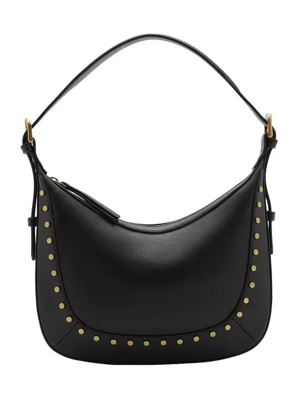 Mango Small Studded Shoulder Bag - Black