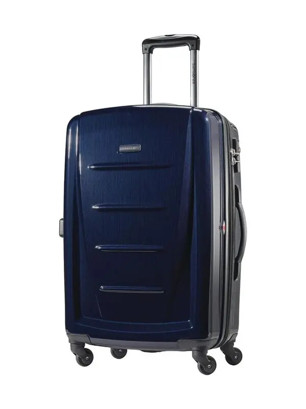 SAMSONITE Winfield 2 Medium Checked Hardside Expandable Luggage With Spinner Wheels - Navy