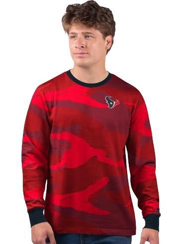 STARTER Houston Texans Thursday Night Gridiron Long Sleeve T-shirt - Red