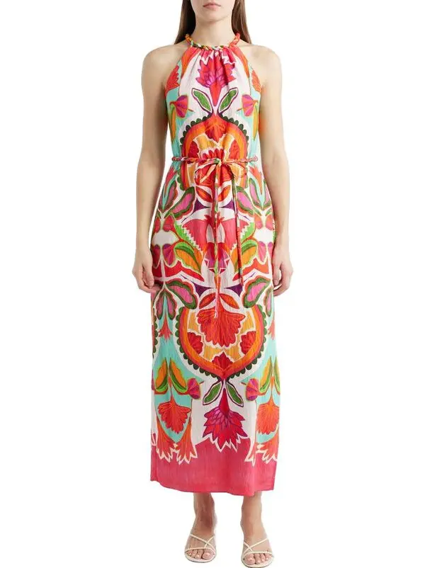 Vince Camuto Day Crepe Midi Dress - Hot Pink