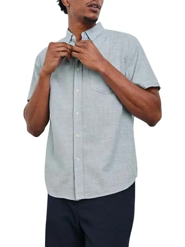 Rails Apos;s Fairfax Cotton Pocket Short-sleeve Shirt - Blue